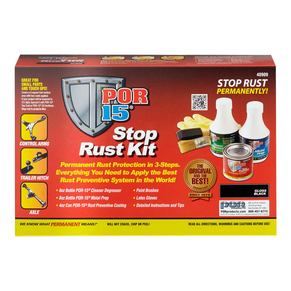 POR-15 40909 Stop Rust Kit Gloss Black | RestoPaint Auto Body Supplies